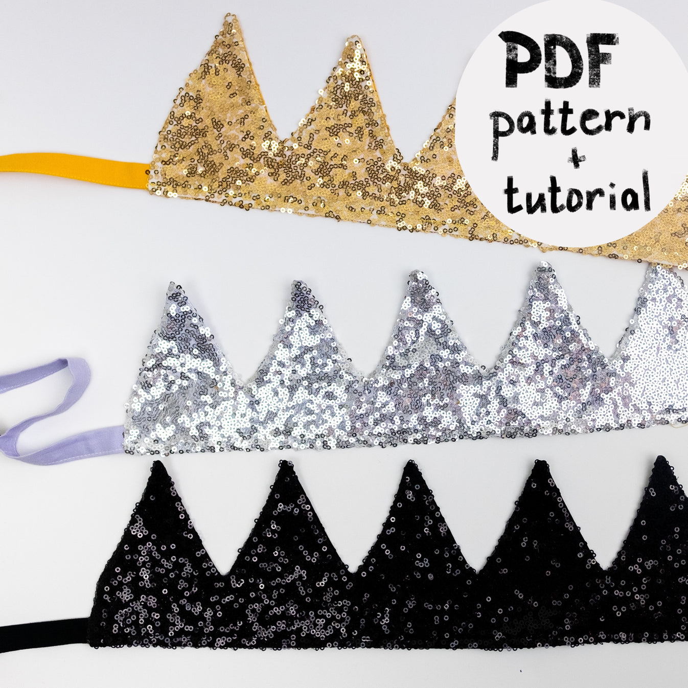 Princess Crown Pattern, DIY fabric crown | mrsjun.com